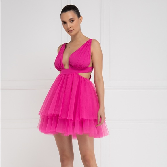 Kikiriki | Dresses | New Fuschia Backless Mini Tutu Dress | Poshmark